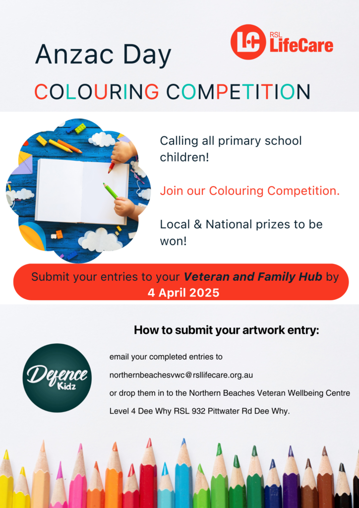 Anzac Day Colouring Competition - RSL LifeCare